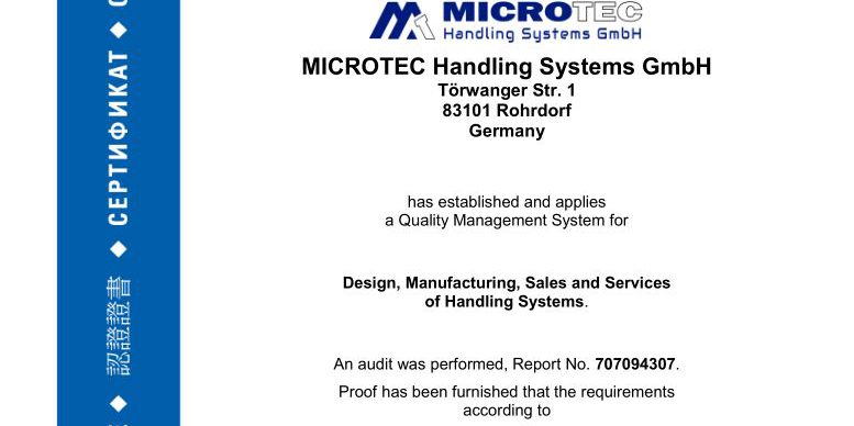 Quality Commitment – New ISO 9001:2015 certification has been achieved ...